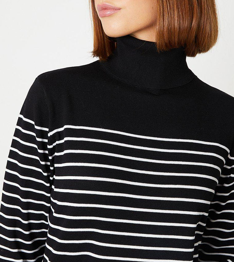 Buy Oasis Striped Roll Neck Bretton Sweater In Multiple Colors ...