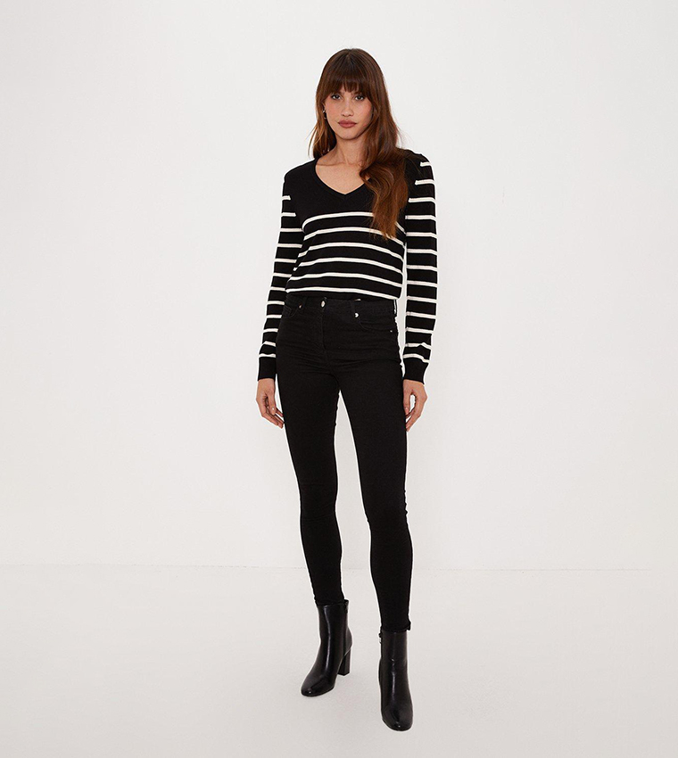 Buy Oasis Classic Stripe V Neck Sweater In Multiple Colors 6thstreet