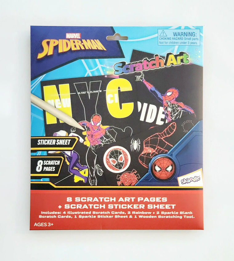 spiderman scratch art