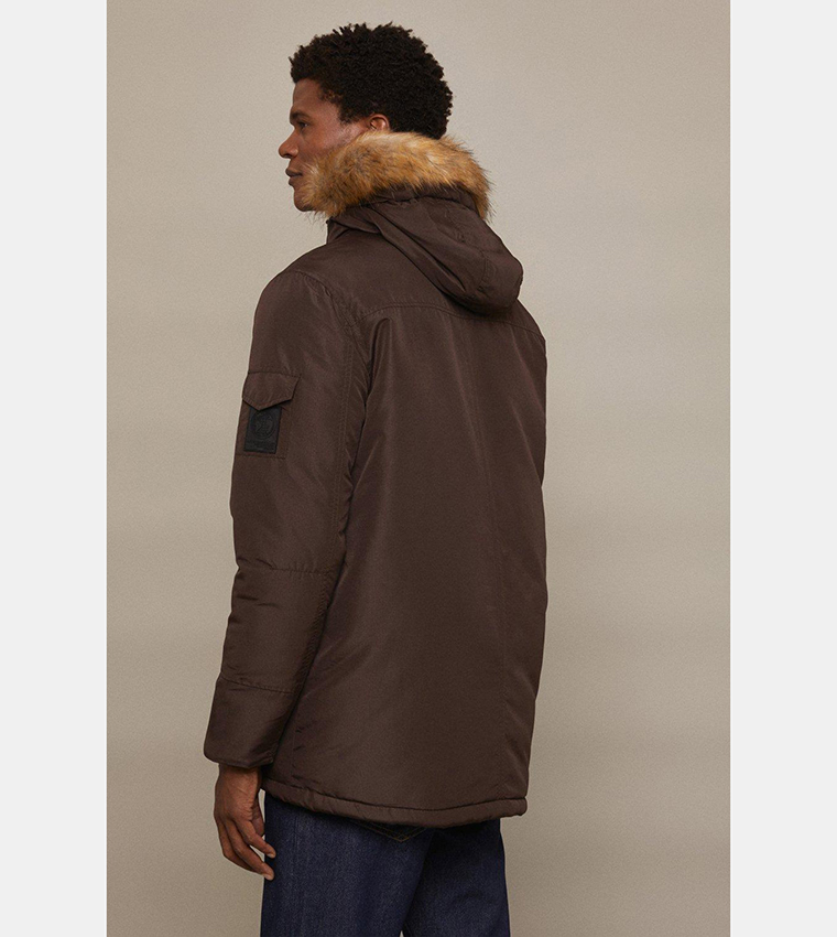 Buy Burton Smart Hooded Heavyweight Parka Jacket In Brown | 6thStreet Qatar