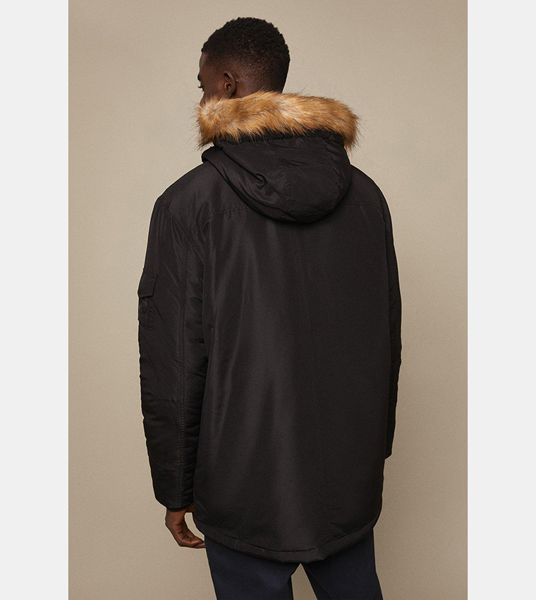 Buy Burton Smart Hooded Heavyweight Parka Jacket In Black | 6thStreet ...