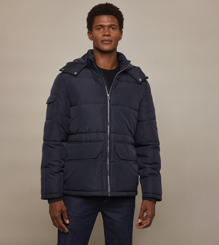 Buy Burton Quilted Utility Puffer Jacket In Navy | 6thStreet UAE