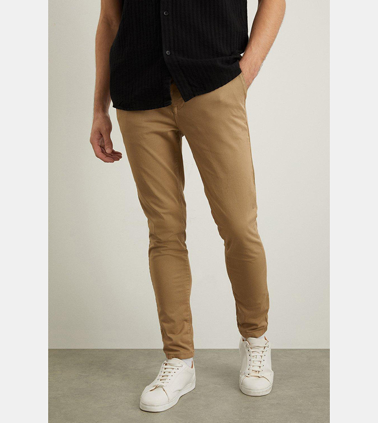 Buy Burton Skinny Fit Stone Chinos In Beige | 6thStreet Bahrain