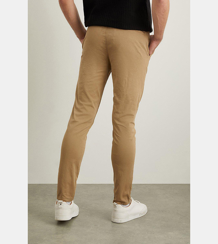 Buy Burton Skinny Fit Stone Chinos In Beige | 6thStreet Bahrain