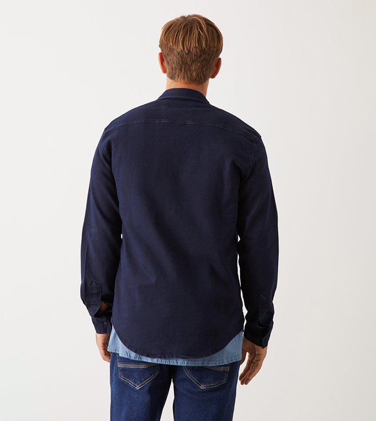 Buy Burton Long Sleeves Denim Shirt In Blue | 6thStreet UAE