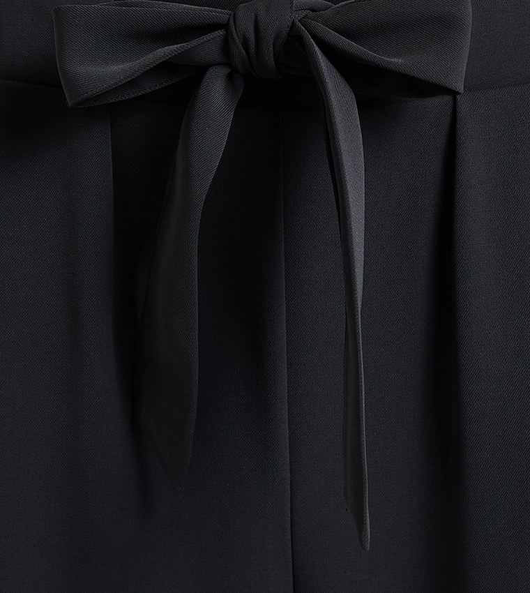 Buy BCBG Detachable Belt Straight Fit Pants In Black | 6thStreet UAE