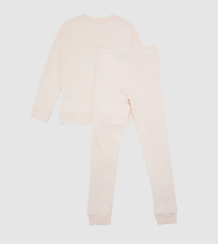 Buy Adams Kids 2 Piece Graphic Jog Set In Coral | 6thStreet UAE