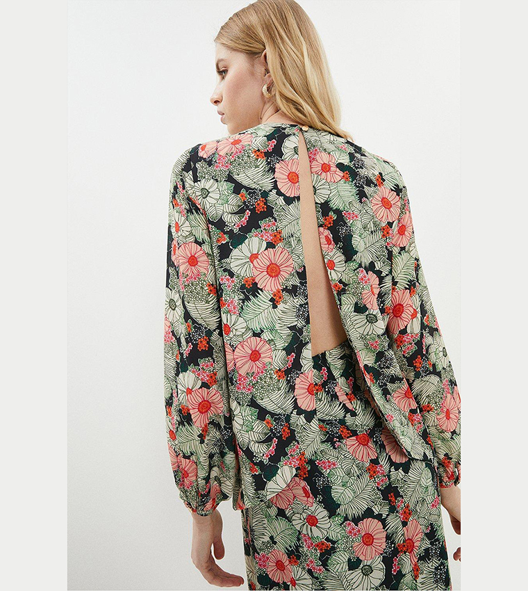 Buy Coast Cape Back Midi Dress In FLORAL | 6thStreet UAE