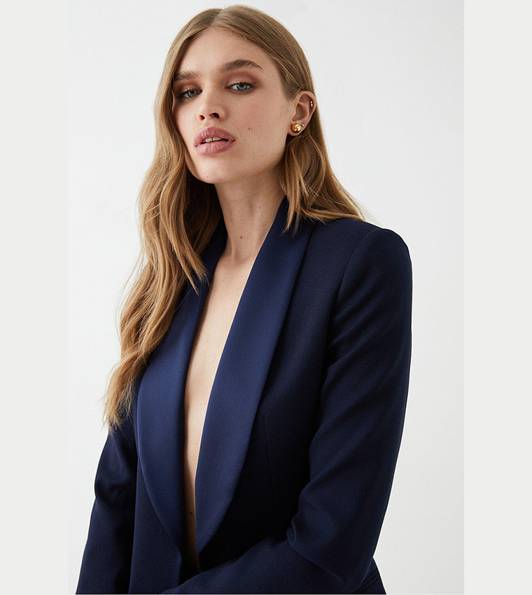 Buy Coast Premium Edge To Edge Tuxedo Blazer In Midnight | 6thstreet Qatar