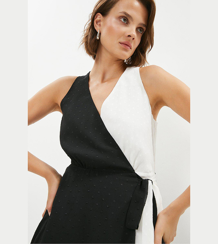 Buy Coast Mono Color Block Wrap Midi Dress In Multiple Colors ...