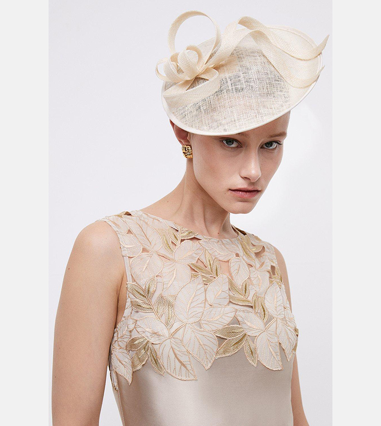 Buy Coast Loop Detail Flat Base Fascinator In Ivory | 6thStreet Saudi ...