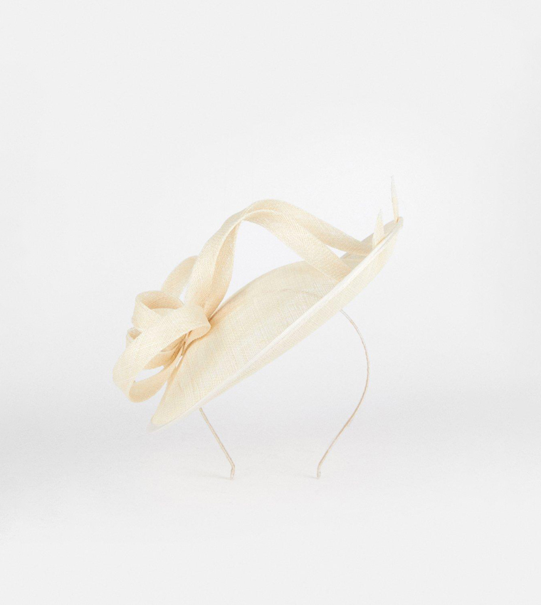 Buy Coast Loop Detail Flat Base Fascinator In Ivory | 6thStreet Saudi ...