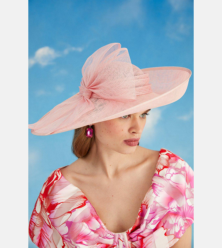Buy Coast Lisa Tan Oversized Bow Wide Brim Hat In Blush | 6thStreet Qatar