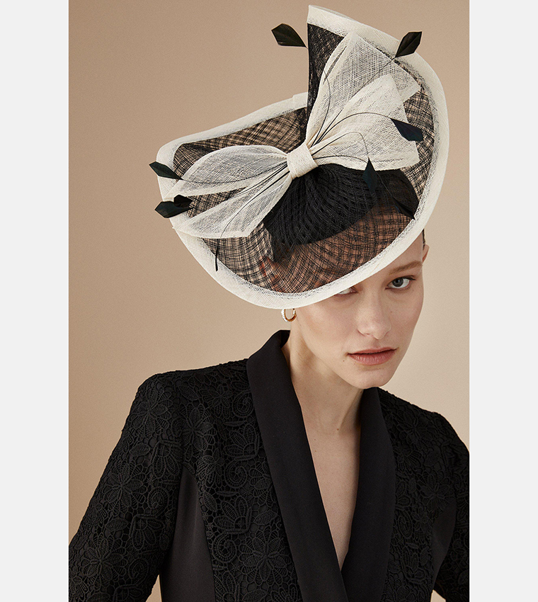 Buy Coast Lisa Tan Bow And Feather Large Fascinator In Multiple Colors ...