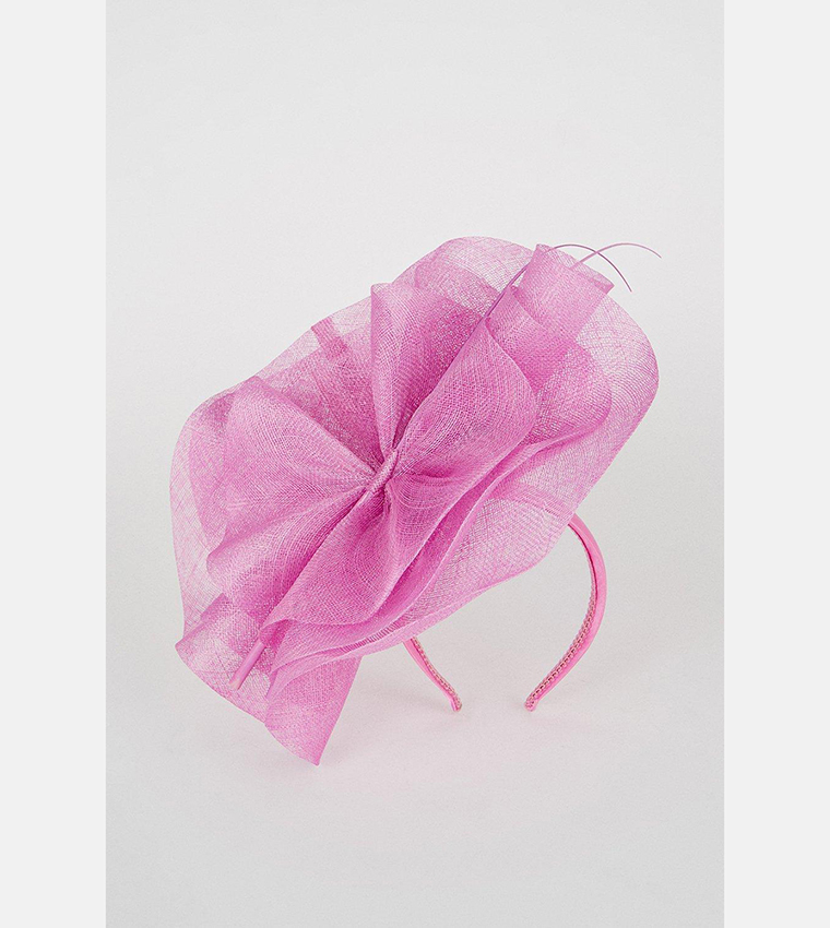 Buy Coast Lisa Tan Ruffle Layered Fascinator With Quills In Lilac ...