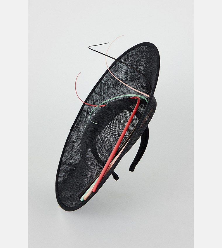 Buy Coast Lisa Tan Quill Detail Hat In Black | 6thStreet UAE