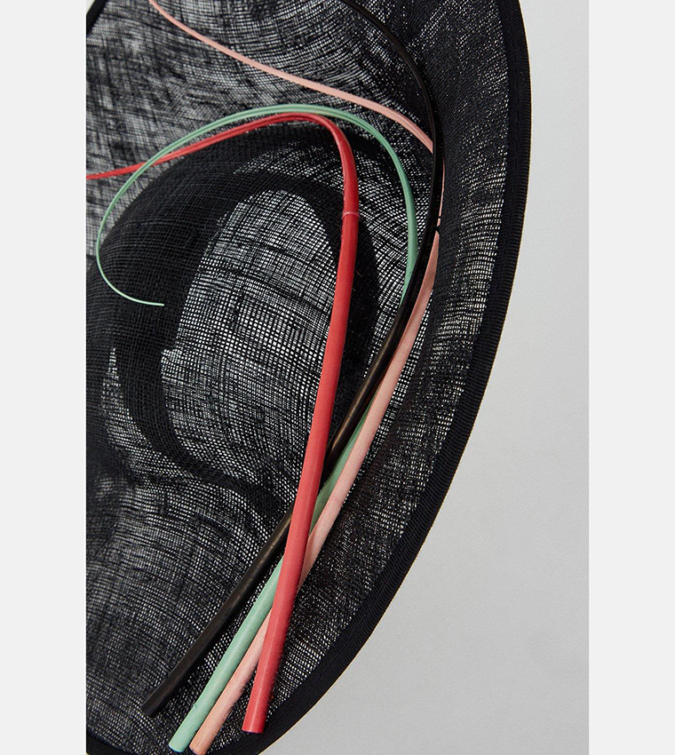 Buy Coast Lisa Tan Quill Detail Hat In Black | 6thStreet Saudi Arabia