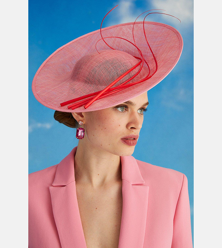 Buy Coast Lisa Tan Quill Detail Hat In Blush | 6thStreet Saudi Arabia