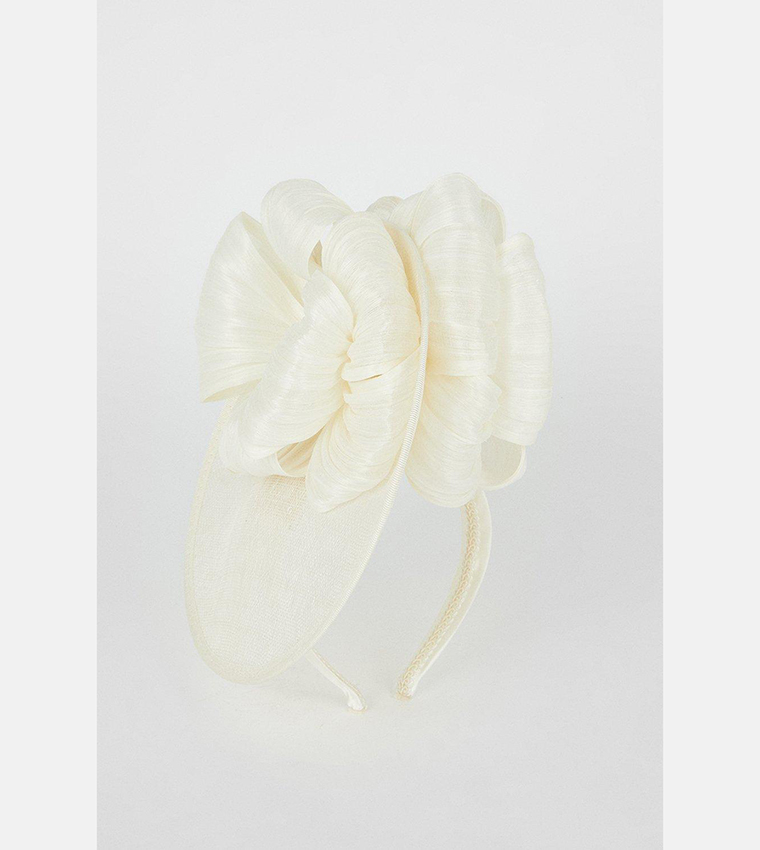 Buy Coast Lisa Tan Looped Bow Side Facing Fascinator In Ivory ...
