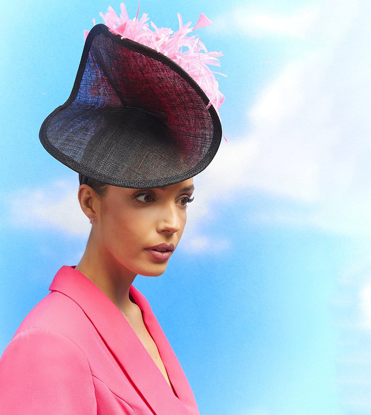 Buy Coast Lisa Tan Twist Feather Detail Fascinator In Black | 6thStreet UAE