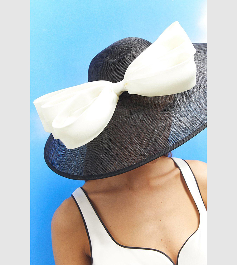 Buy Coast Lisa Tan Contrast Satin Bow Wide Brim Hat In Multiple Colors ...