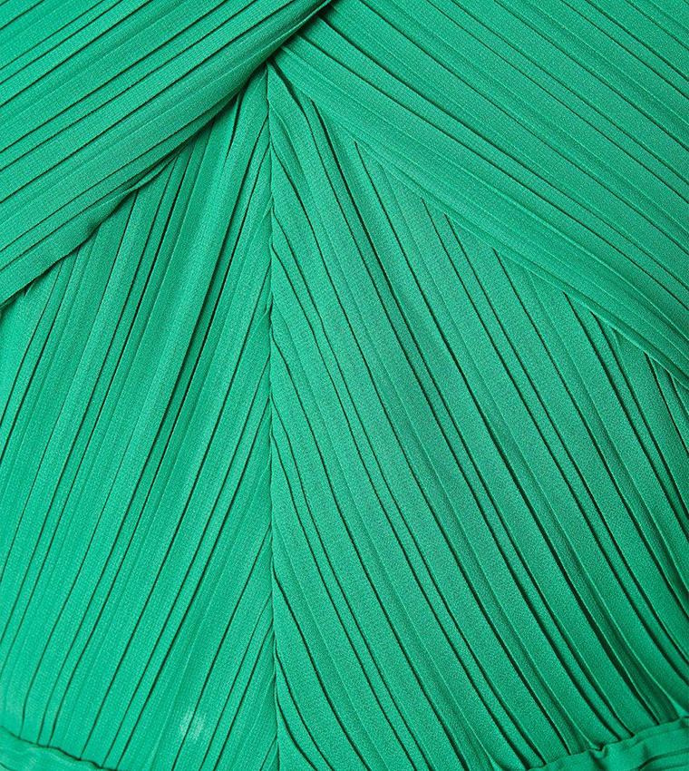 Buy Coast Pleated Bodice Chiffon Tiered Midi Dress In Green | 6thStreet ...