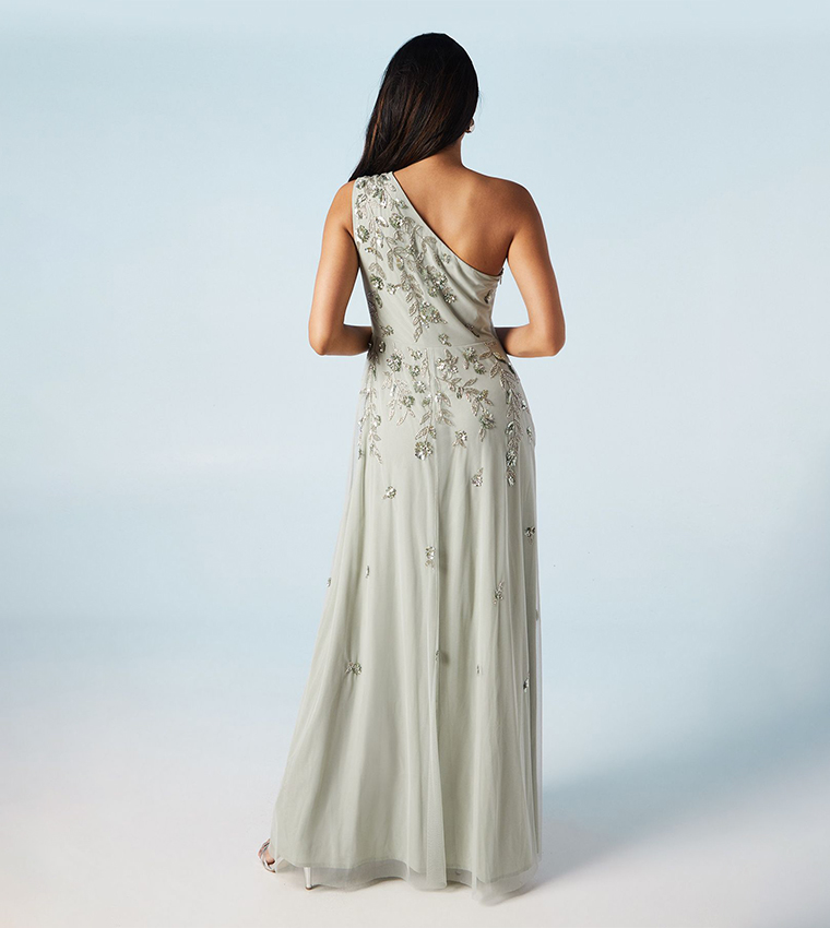 Buy Coast Trailing Foliage Embellished One Shoulder Bridesmaids Maxi ...