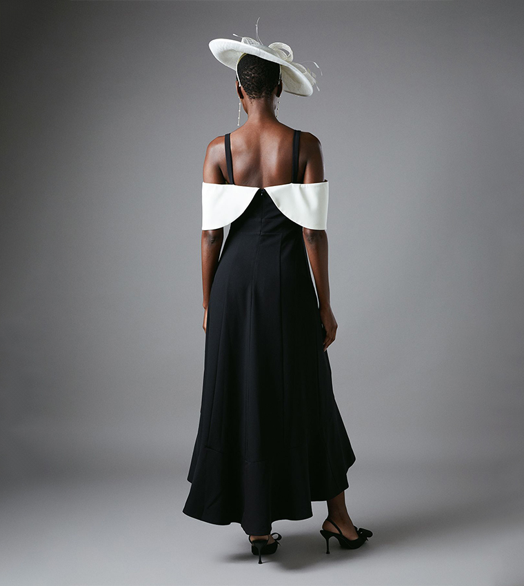 Buy Coast Mono Bow Drop Waist Pleated Midi Dress In Multiple Colors ...