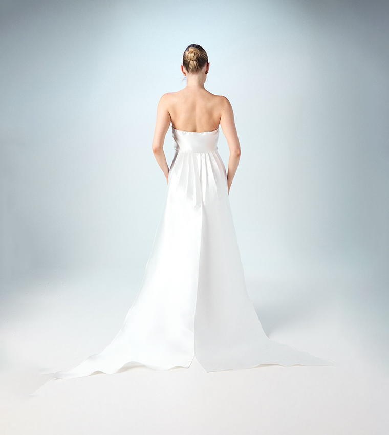 Buy Coast Twill Column Bandeau Wedding Dress In White | 6thStreet Saudi ...
