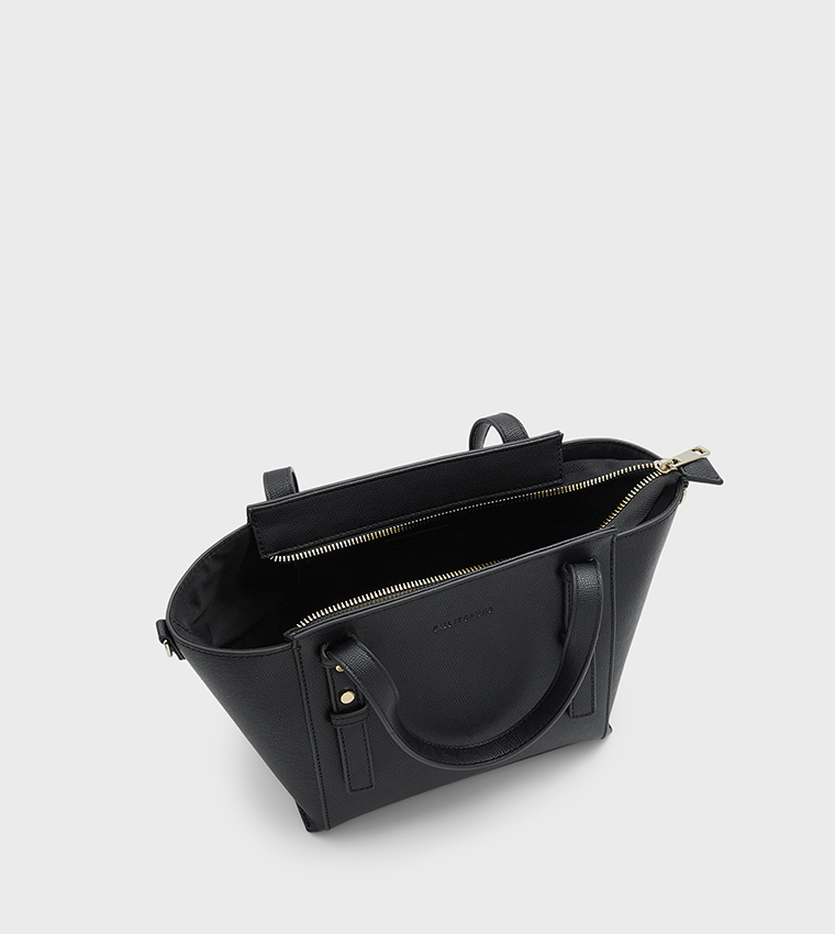 Buy Call It Spring BEM Logo Detail Tote Bag In Black | 6thStreet UAE