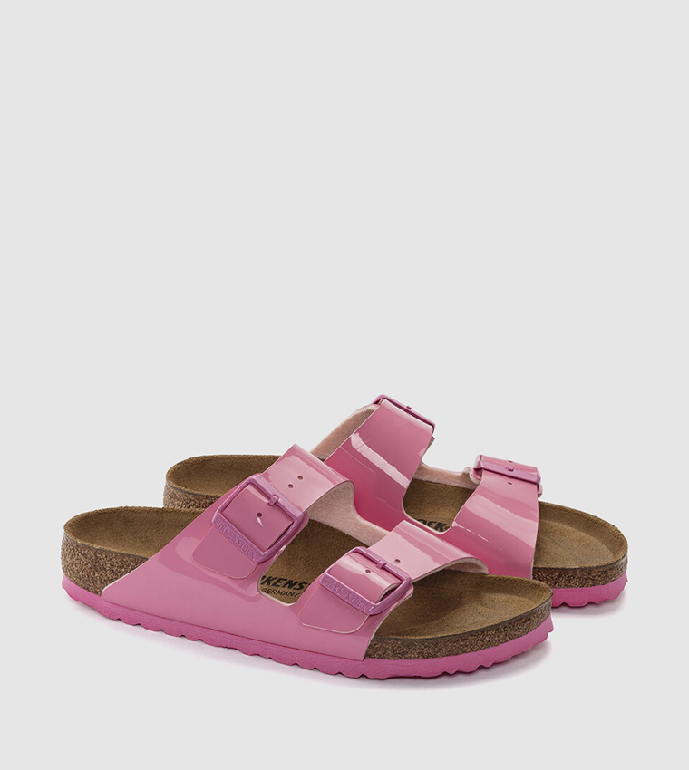 Buy Birkenstock Arizona Birko Flor Patent Candy Pink In Pink ...