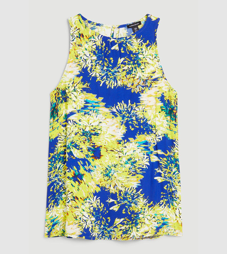 Buy Karen Millen Exploded Floral Woven Shell Top In FLORAL | 6thStreet ...