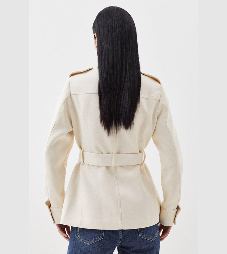 Buy Karen Millen Relaxed Tailored Belted Utility Pocket Shacket In ...