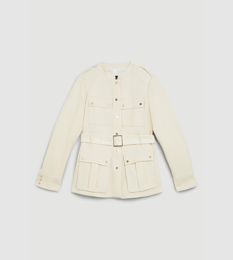 Buy Karen Millen Relaxed Tailored Belted Utility Pocket Shacket In ...