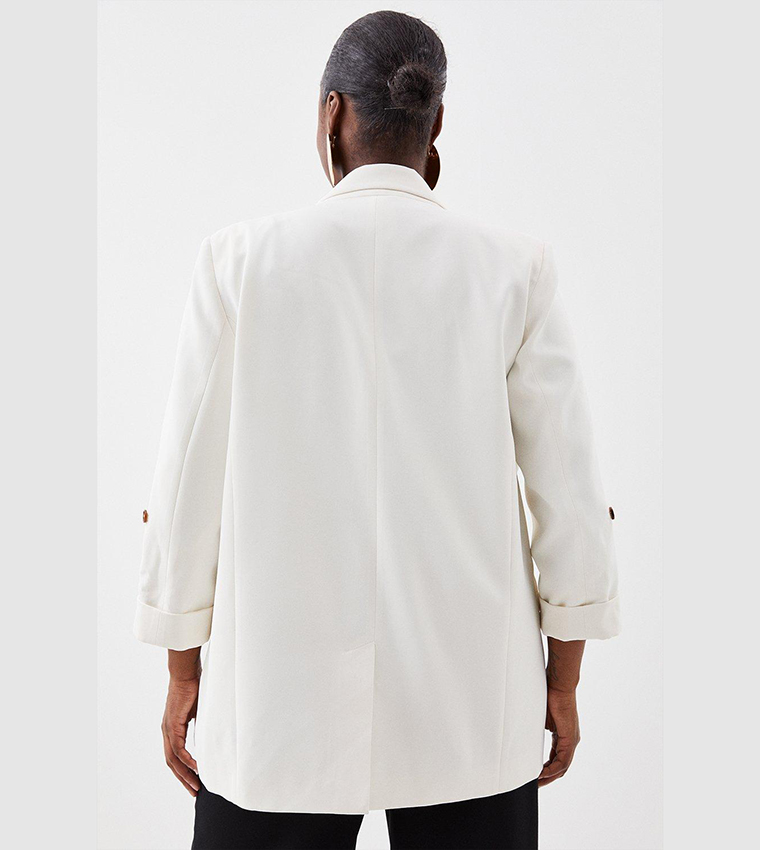 Buy Karen Millen Soft Tailored Relaxed Fit Blazer In White | 6thStreet UAE