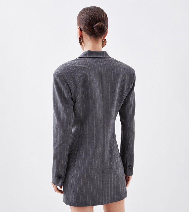 Buy Karen Millen Tailored Pinstripe Single Breasted Blazer Dress In