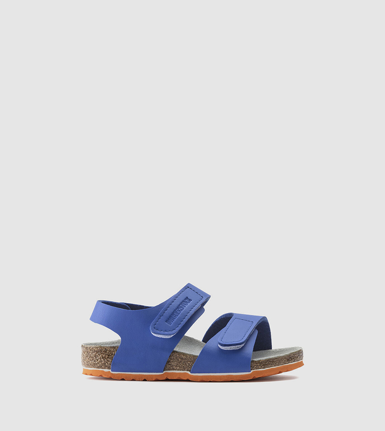 Buy Birkenstock Palu Kids Logo BS Birko Flor Ultra Blue Orange In Blue ...