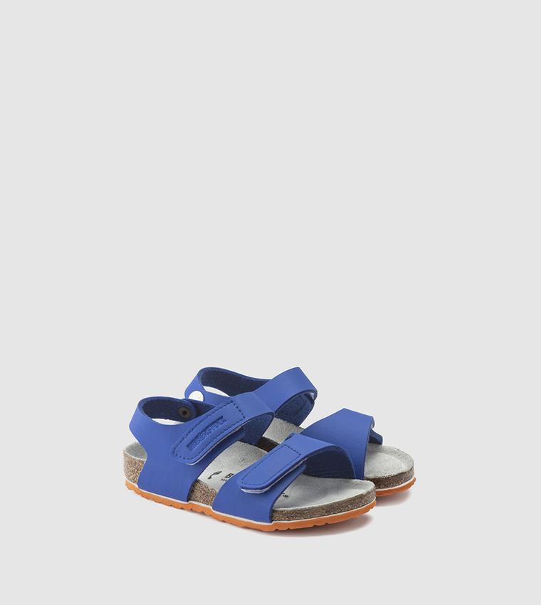 Buy Birkenstock Palu Kids Logo BS Birko Flor Ultra Blue Orange In Blue ...