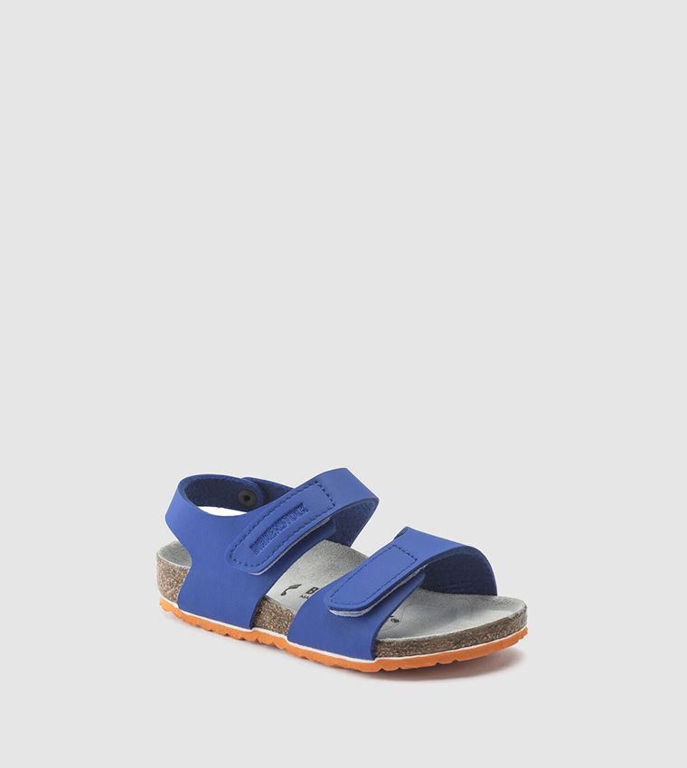 Buy Birkenstock Palu Kids Logo BS Birko Flor Ultra Blue Orange In Blue ...