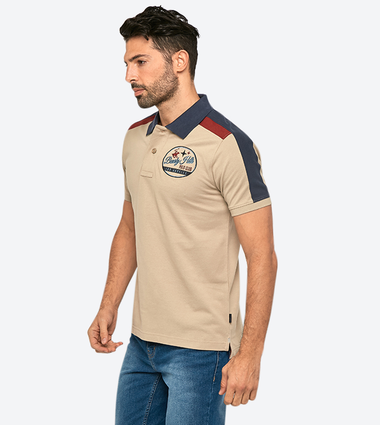 Buy Beverly Hills Polo Club Logo Embroidered 3 Button Placket Short ...