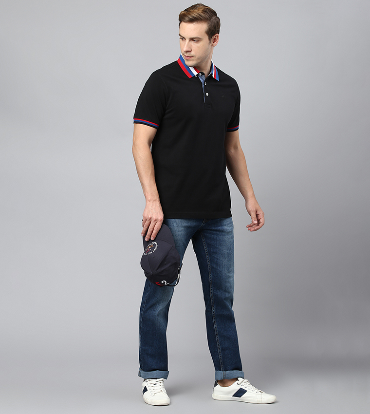 Buy Beverly Hills Polo Club Contrast Collar And Cuff Polo T Shirt In ...