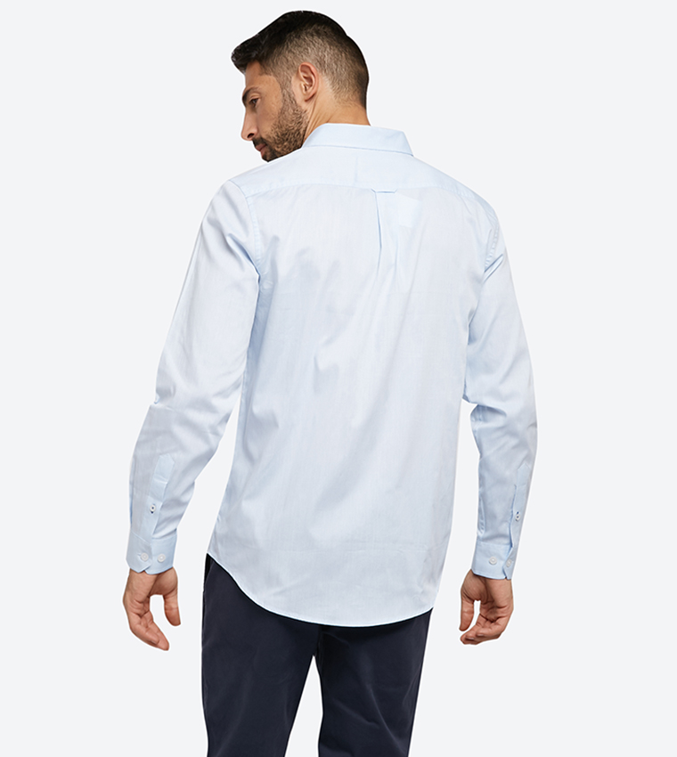 Buy Beverly Hills Polo Club Button Down Collar Long Sleeve Shirt Blue ...