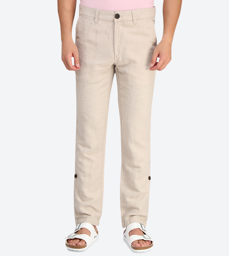 Buy Beverly Hills Polo Club 4 Pockets Flat Front Chinos Beige BP M4706 ...