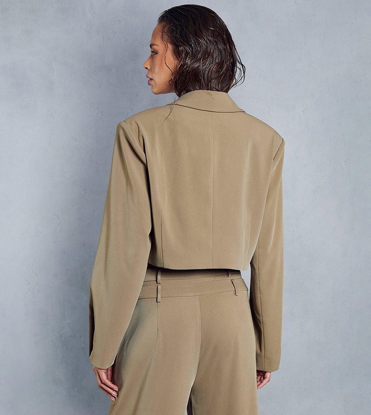Buy MissPap Tailored Oversized Boxy Blazer In Khaki | 6thStreet Bahrain