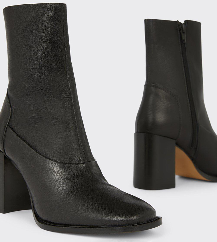 Buy Principles Othello Leather Ankle Boots In Black | 6thStreet UAE
