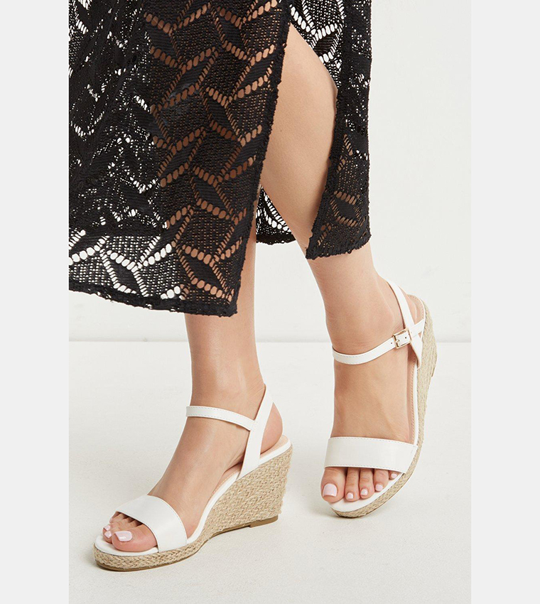 Buy Dorothy Perkins Ruby Espadrille Wedge Sandals In White | 6thStreet ...