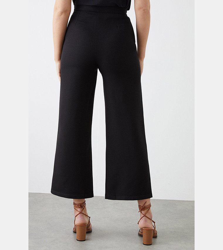 Buy Dorothy Perkins Tall High Waist Culotte Pants In Black | 6thStreet ...