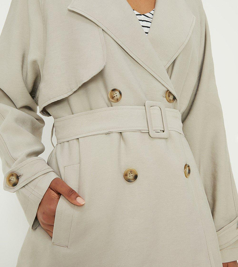 Buy Dorothy Perkins Short Trench Coat In Beige | 6thStreet Kuwait