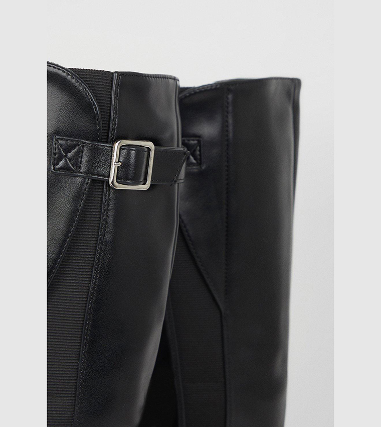 Buy Dorothy Perkins Karla Elastic Knee High Riding Boots In Black ...