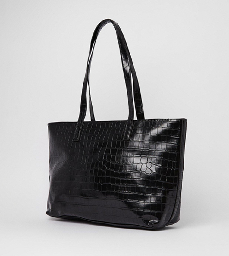 Buy Dorothy Perkins Tula Croc Print Zip Tote Bag In Black | 6thStreet ...